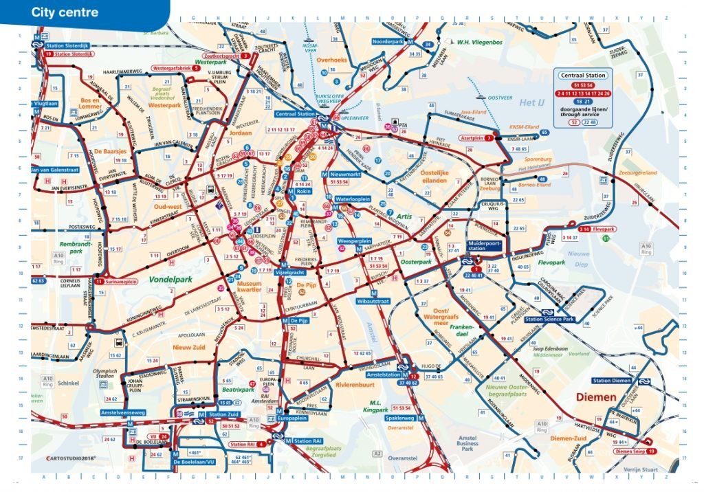 Official Amsterdam Transport Maps 2019 - Amsterdam Coffeeshop Tours